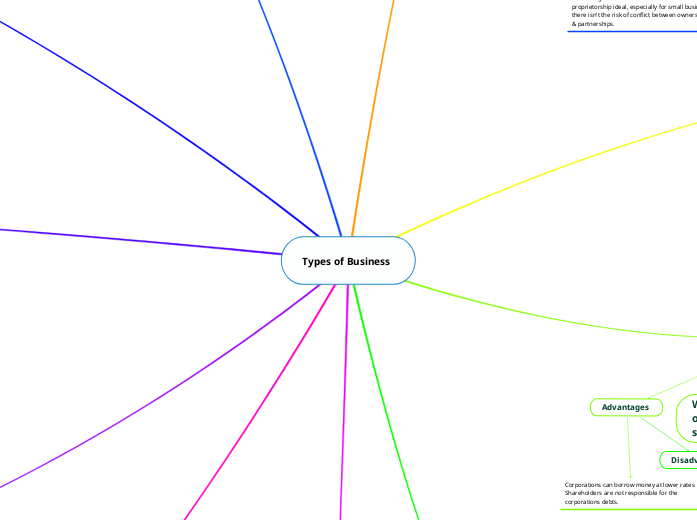 Types of Business - Mindmap - Voorbeeld